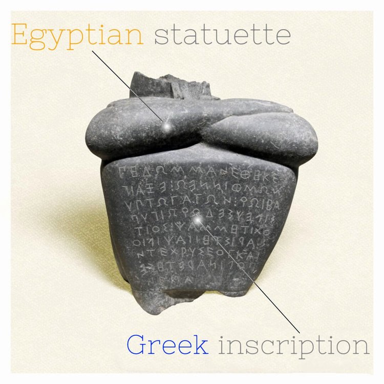 Egyptian Statuette, Greek Inscription: The Votive Dedication of ...