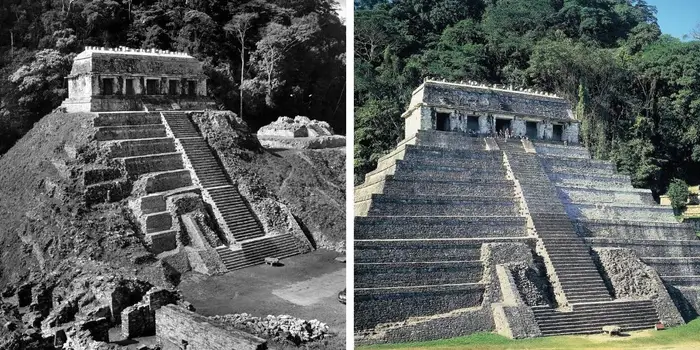 Photos depict 10 historical landmarks before and after they were ...
