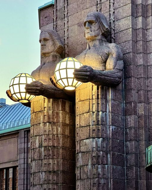 The Lantern Bearers: Illuminated Stone Sculptures of Helsinki Central ...