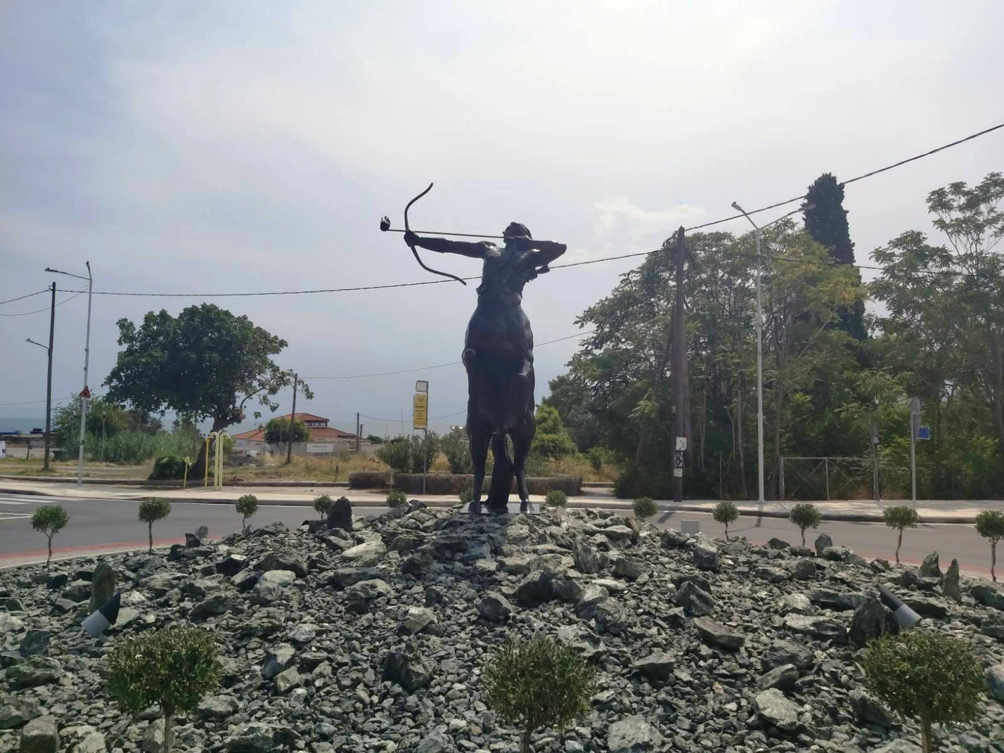 This Magnificent Centaur Statue adorns a City in Greece's Magnesia Region