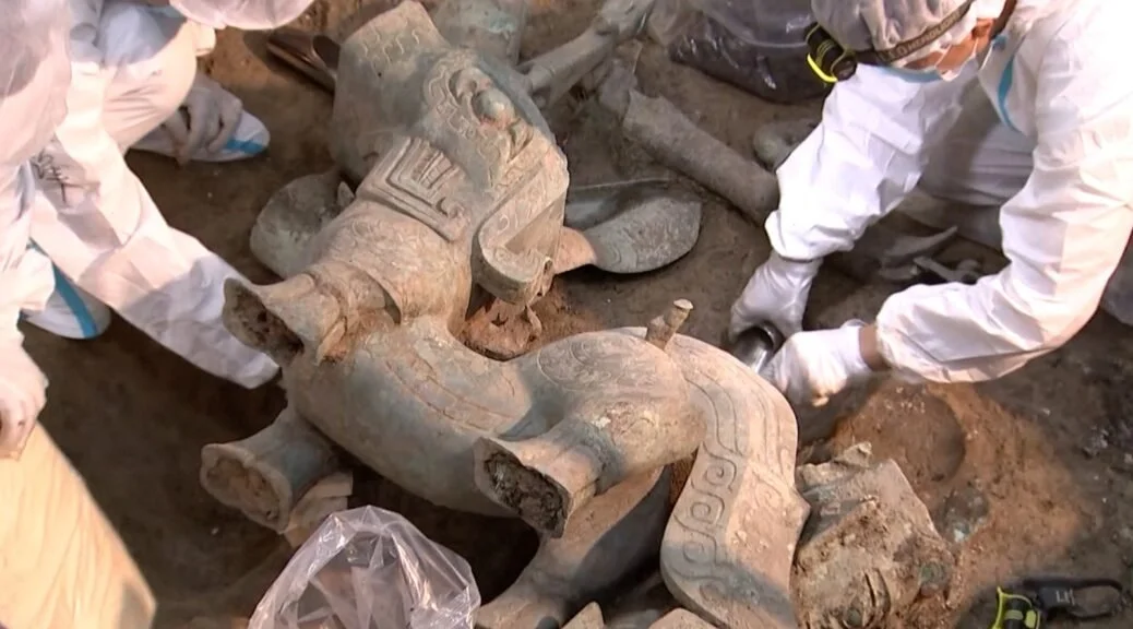 Massive 3,000-Year-Old Mythical Bronze Creature Unearthed in China