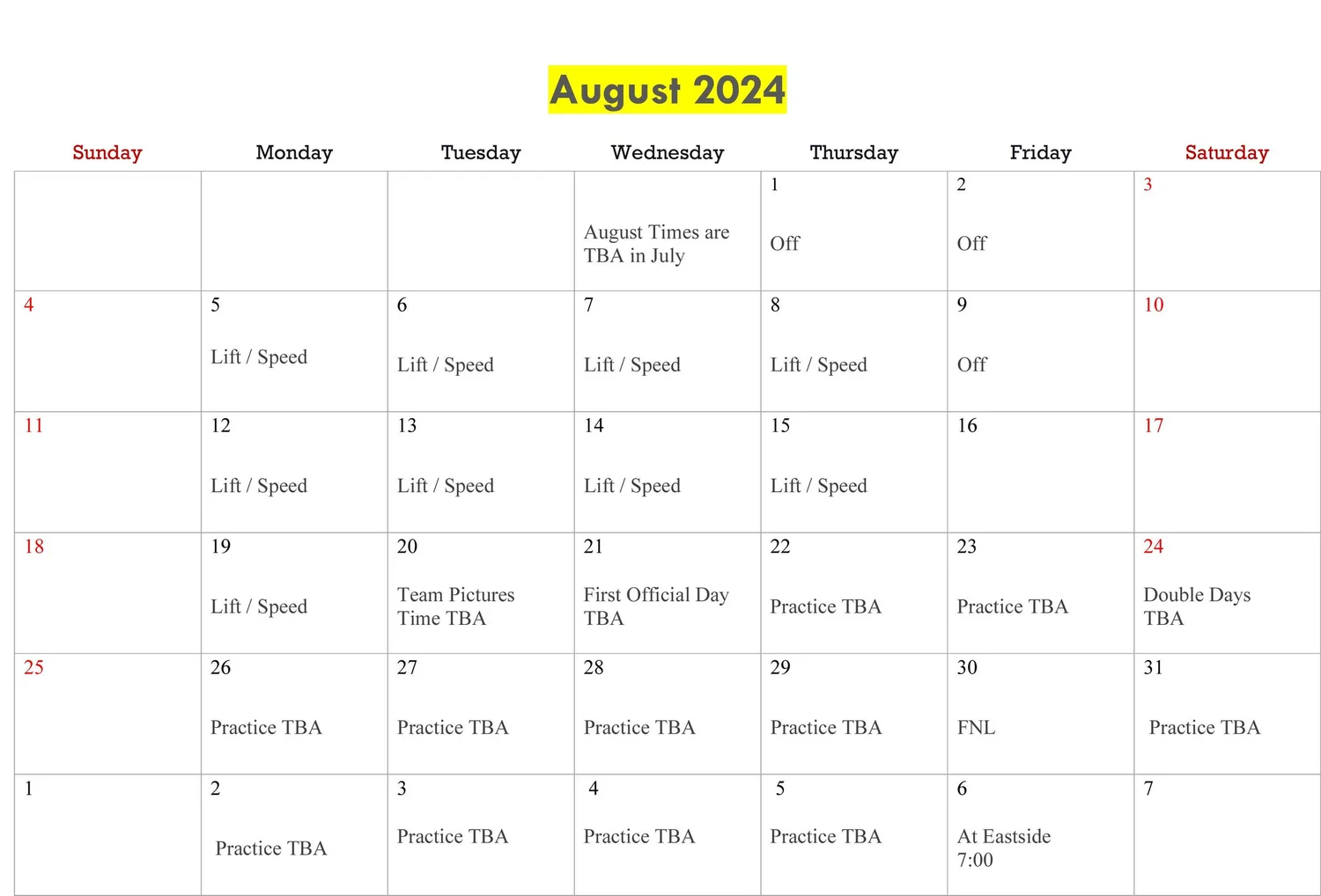 Schedule — Wolves Football