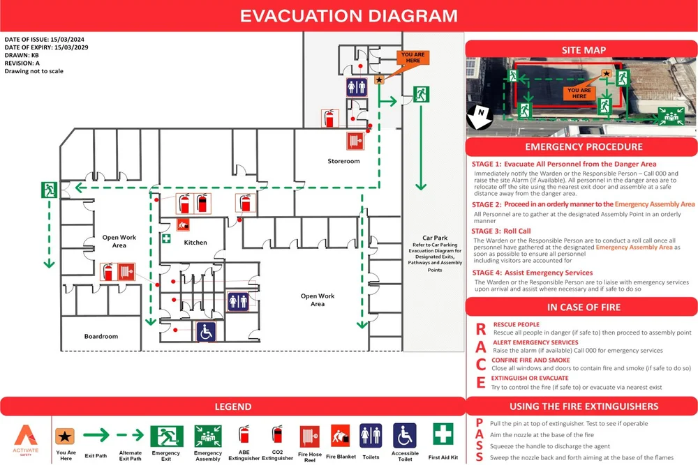 Evacuation Diagram & Plans in Adelaide
