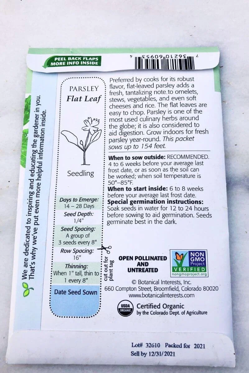 How to Read a Seed Packet