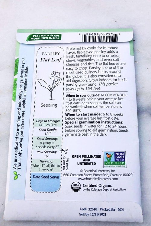 How to Read a Seed Packet