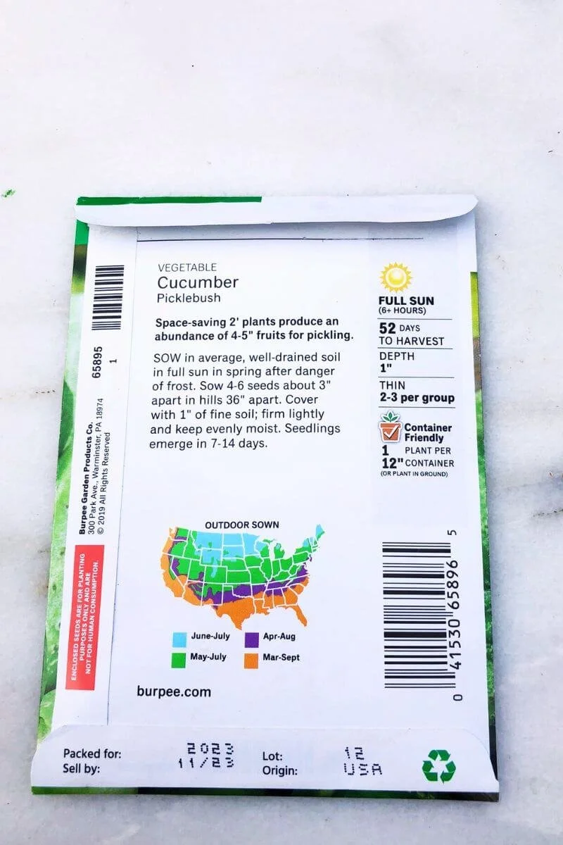 How to Read a Seed Packet