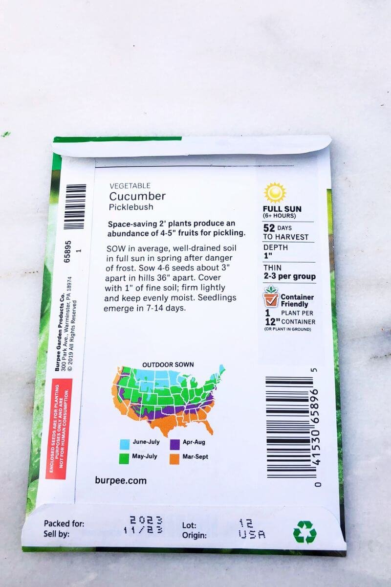 How to Read a Seed Packet