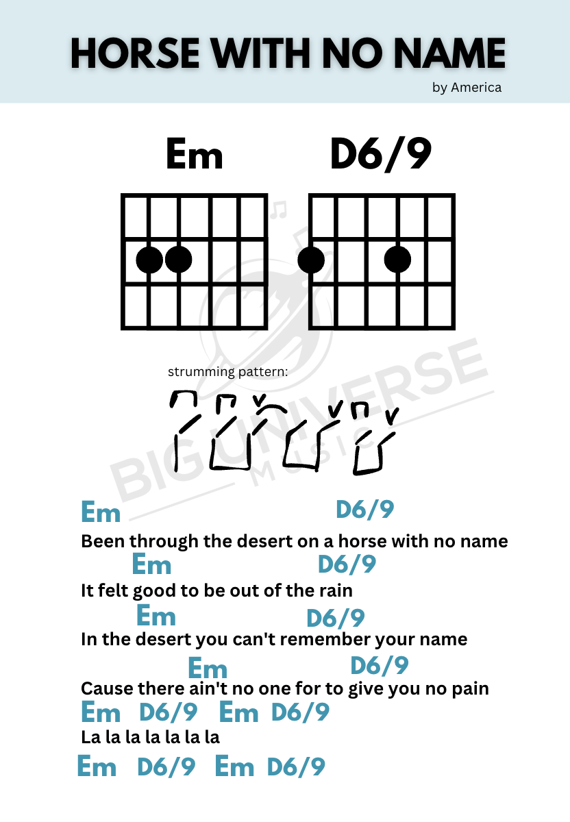 A Horse With No Name Guitar Chords