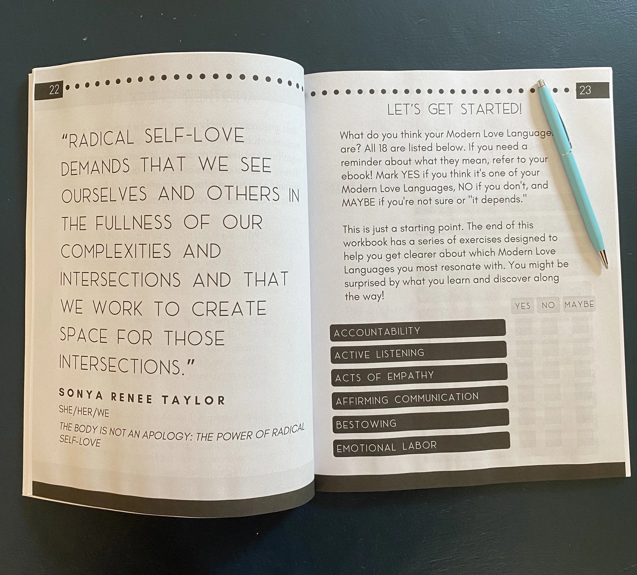 Modern Love Languages Workbook — The 18 Modern Love Languages
