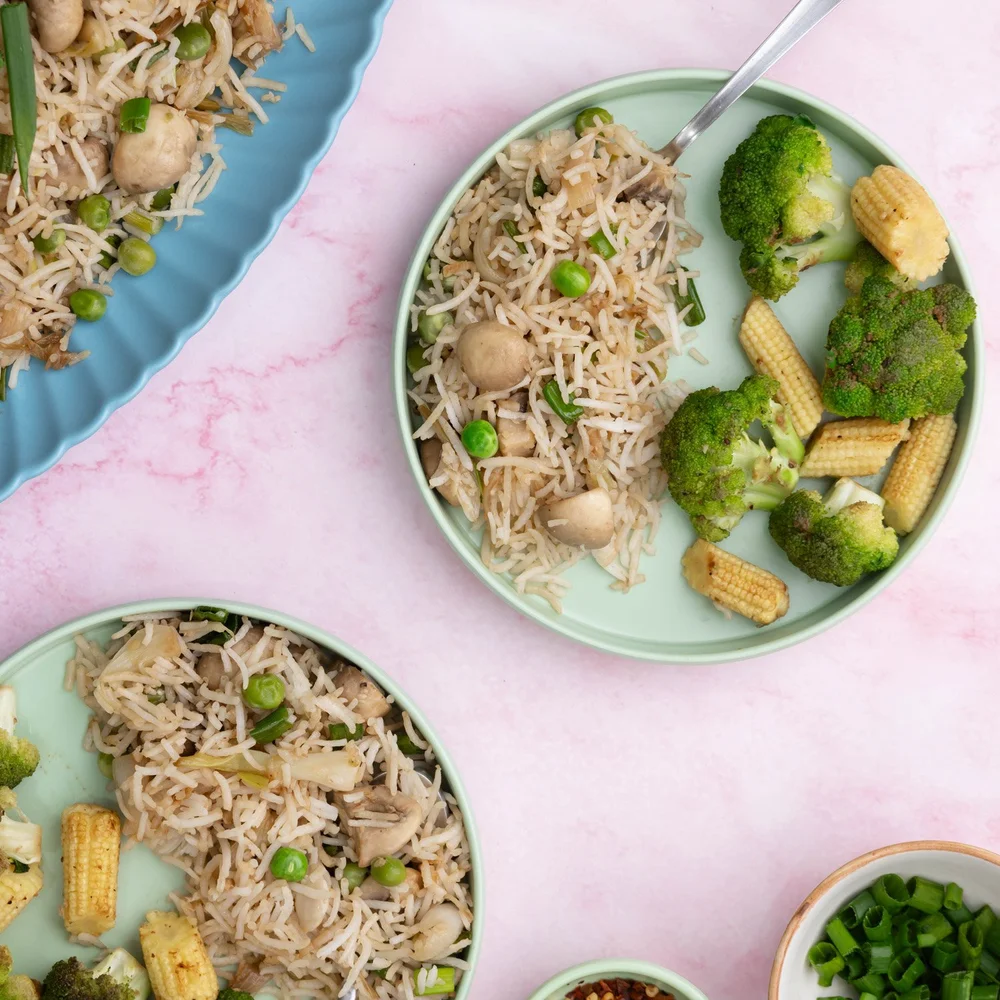 Mushroom peas rice/ Mushroom Fried rice/ Mushroom rice — Bites & Bokeh