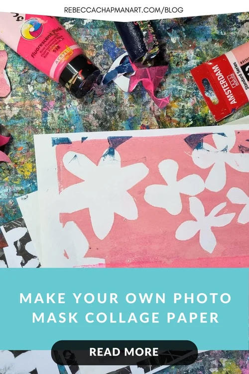 Photo mask collage papers — Rebecca Chapman Art