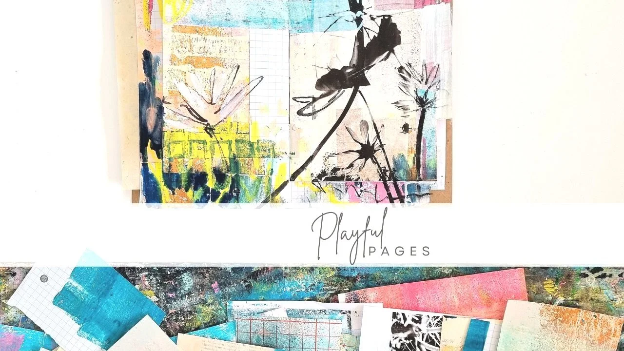 Photo mask collage papers — Rebecca Chapman Art