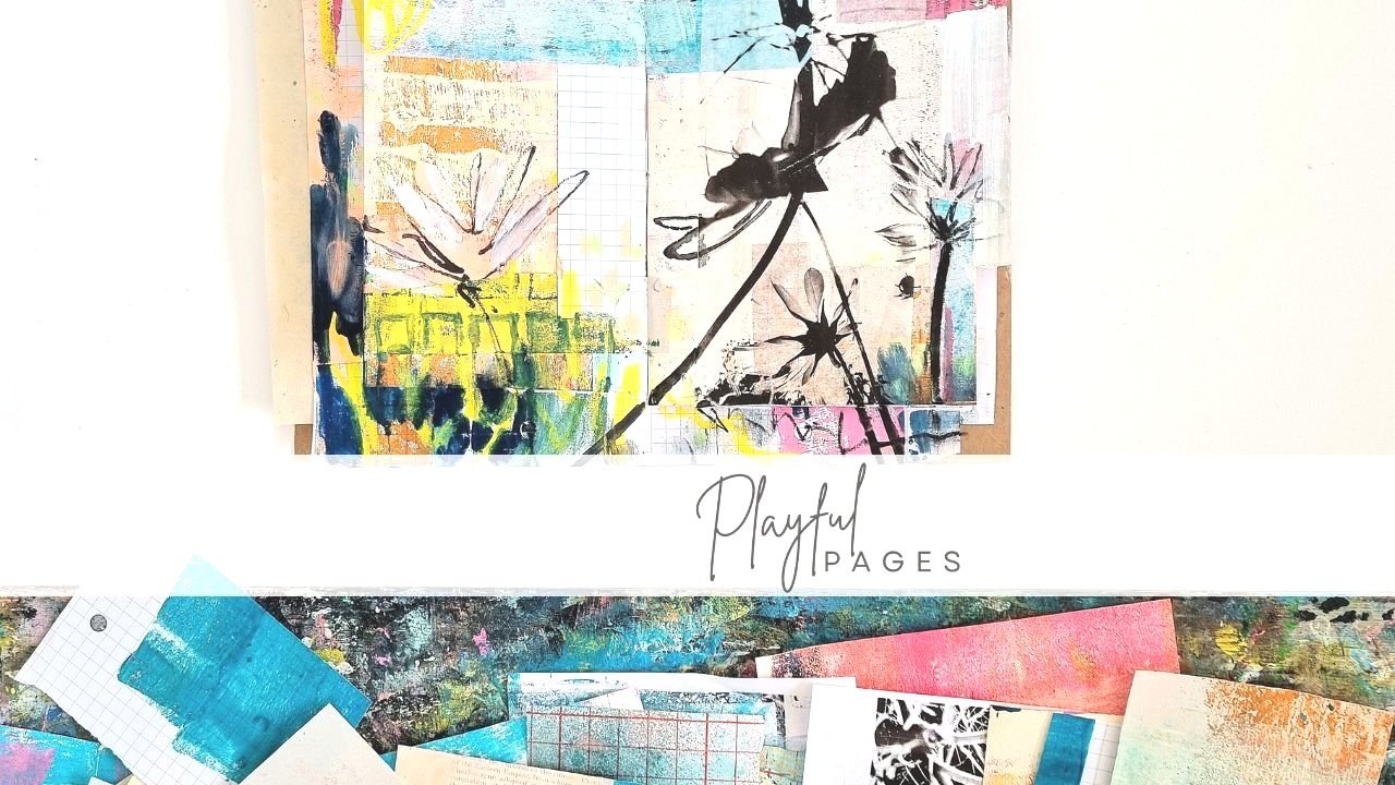 Photo mask collage papers — Rebecca Chapman Art