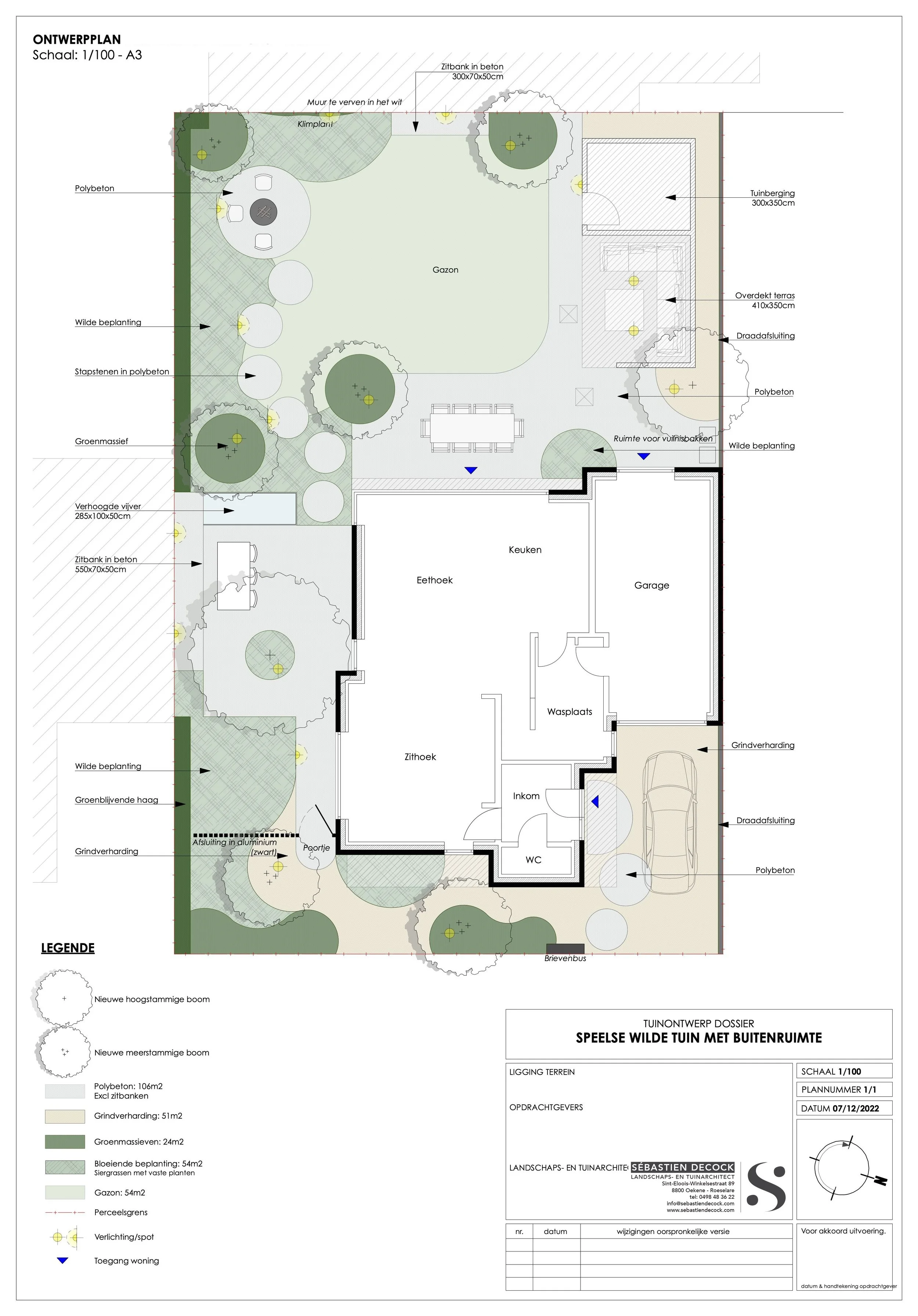 #302 - Moderne bloemen tuin met cirkel stapstenen in Damme — Sébastien ...