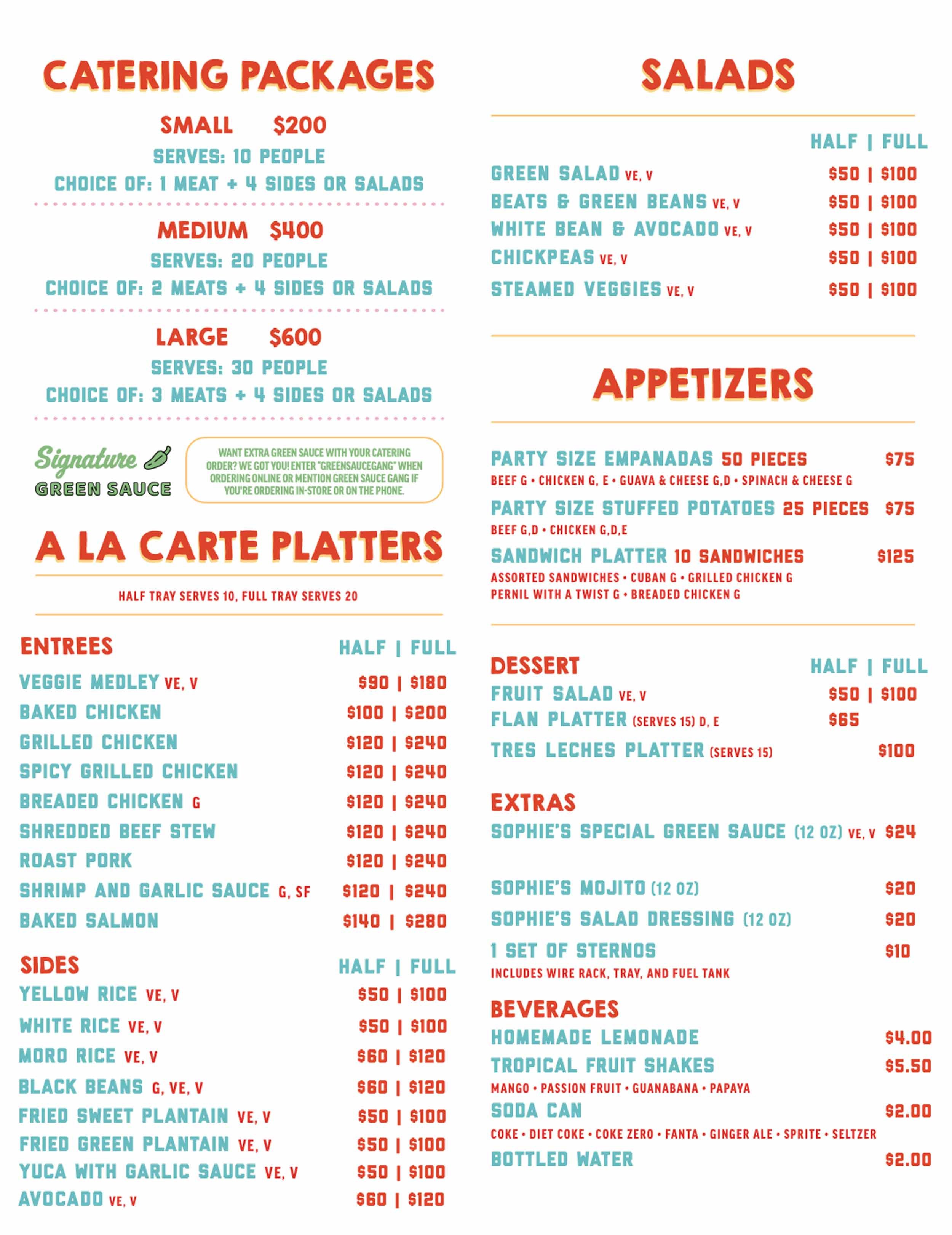 Catering — Sophie's Cuban Cuisine