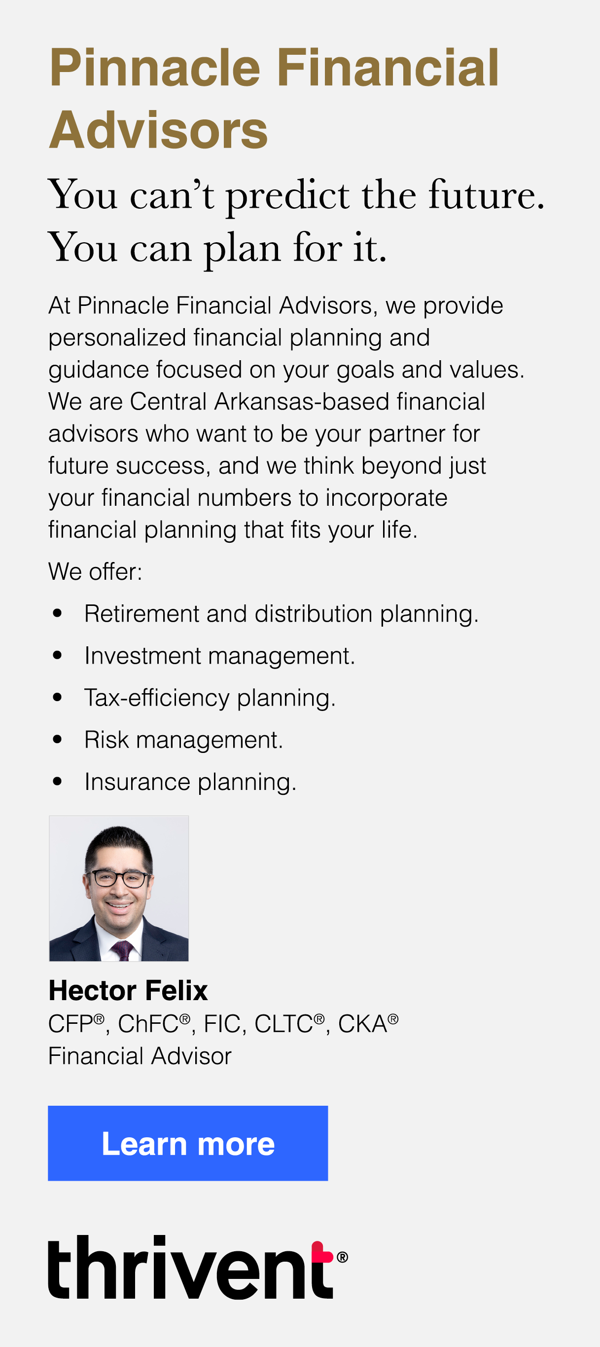 About Pinnacle Financial Advisors — TruService Community FCU