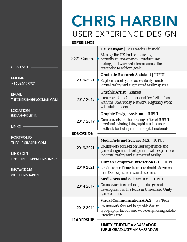 Resume — Chris Harbin