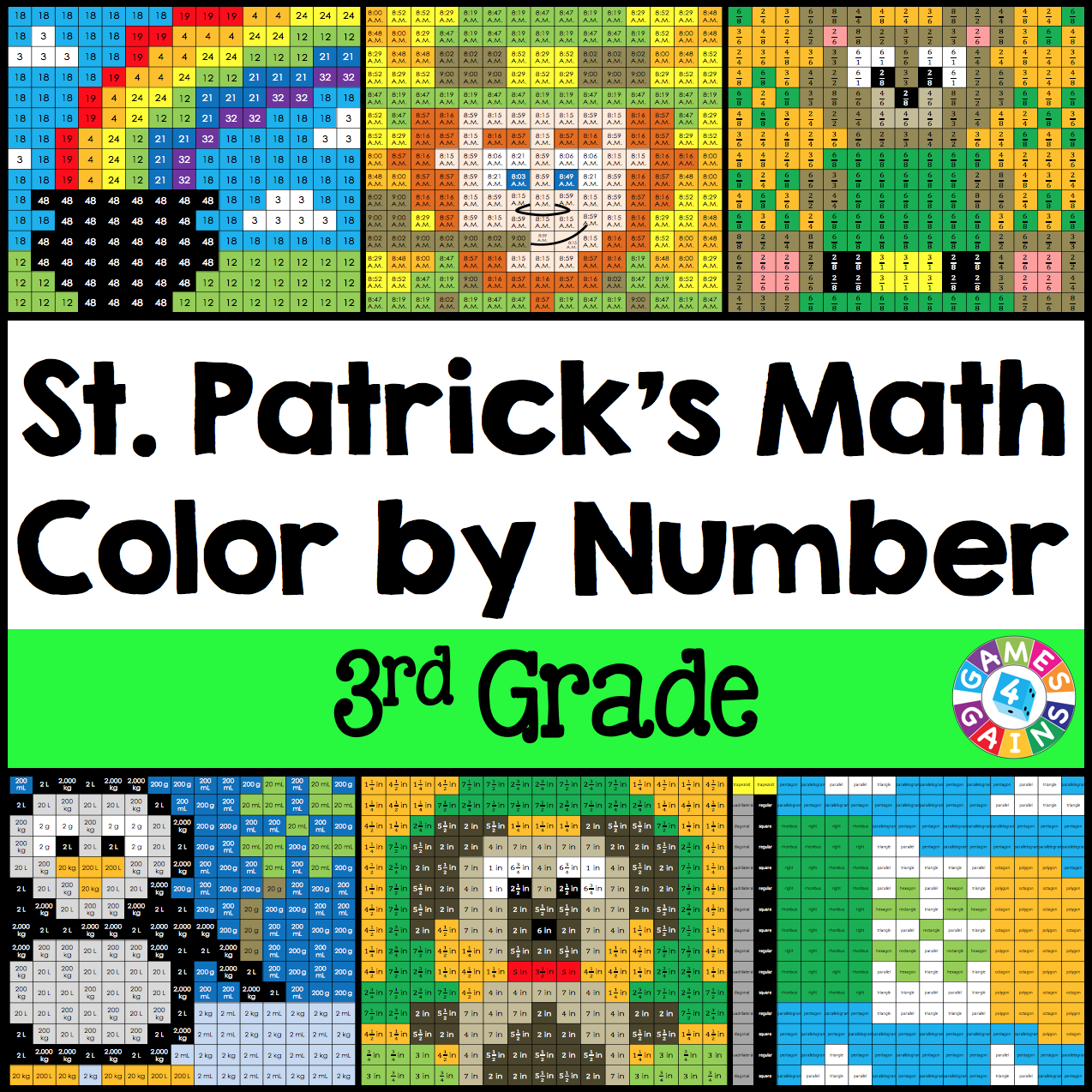 St. Patrick’s Day Math Logic Puzzle — Games 4 Gains