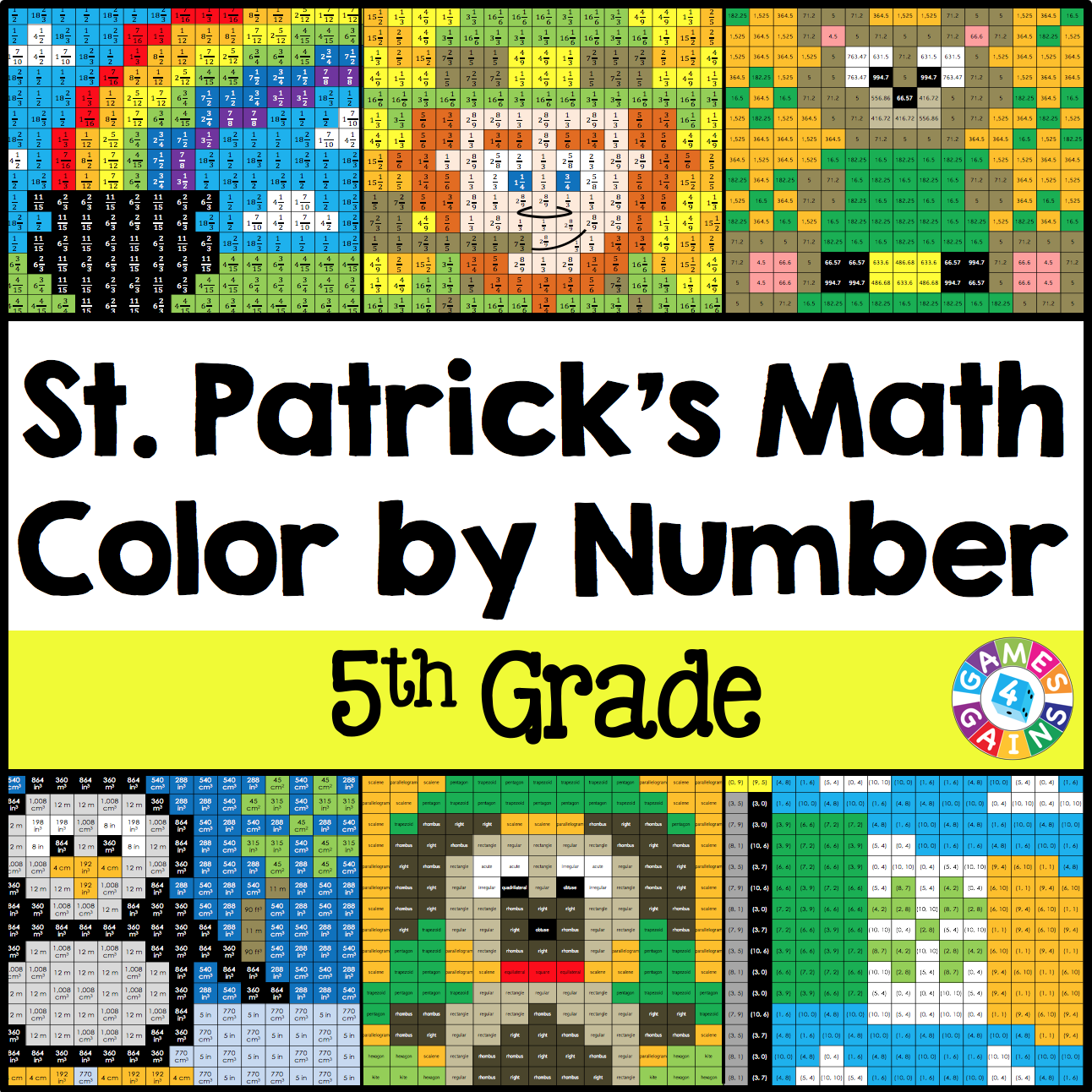 St. Patrick’s Day Math Logic Puzzle — Games 4 Gains