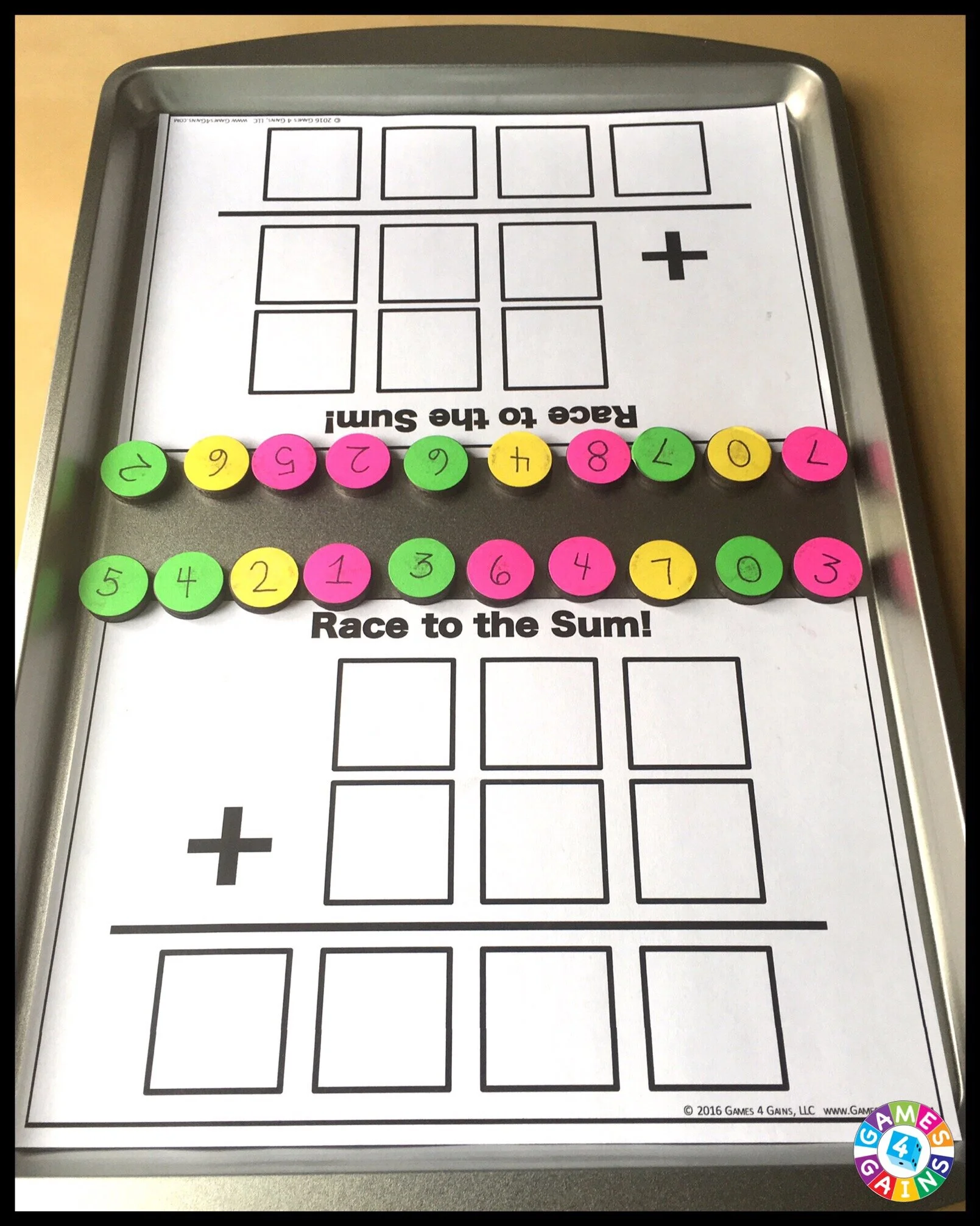 Race to the Sum (Multi-Digit Addition) — Games 4 Gains