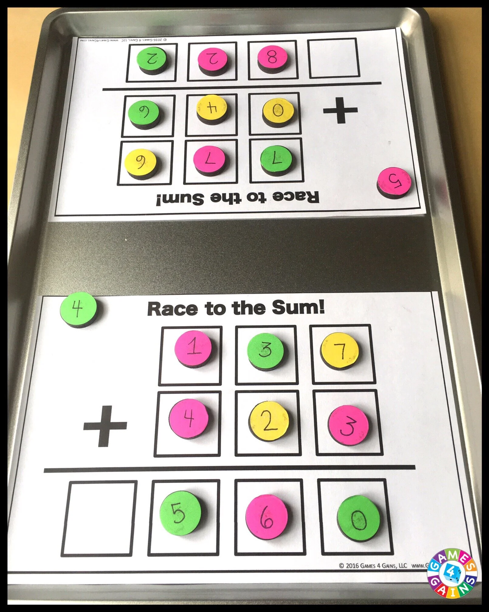 Race to the Sum (Multi-Digit Addition) — Games 4 Gains