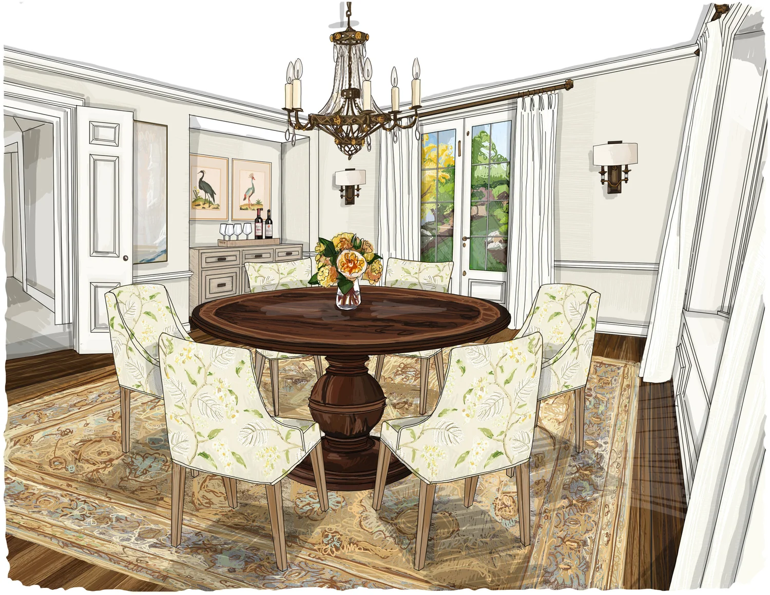 Amy Archambault Studio | Hand Drawn Renderings | Interior Design - Amy ...