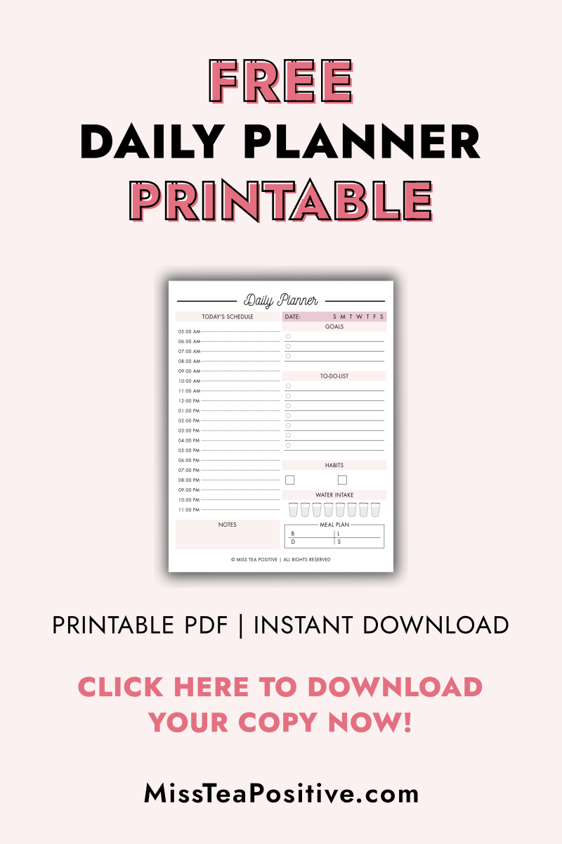 Daily Personal Hygiene Checklist for Adults — Miss Tea Positive