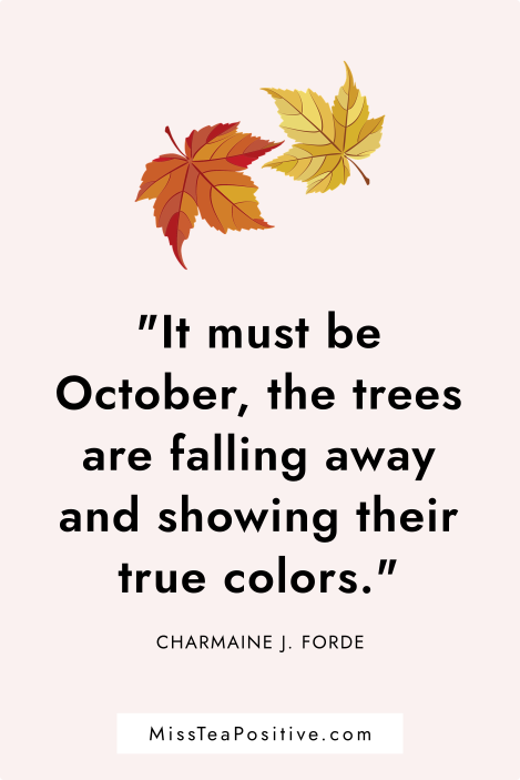 15 Beautiful October Quotes To Welcome The Fall — Miss Tea Positive