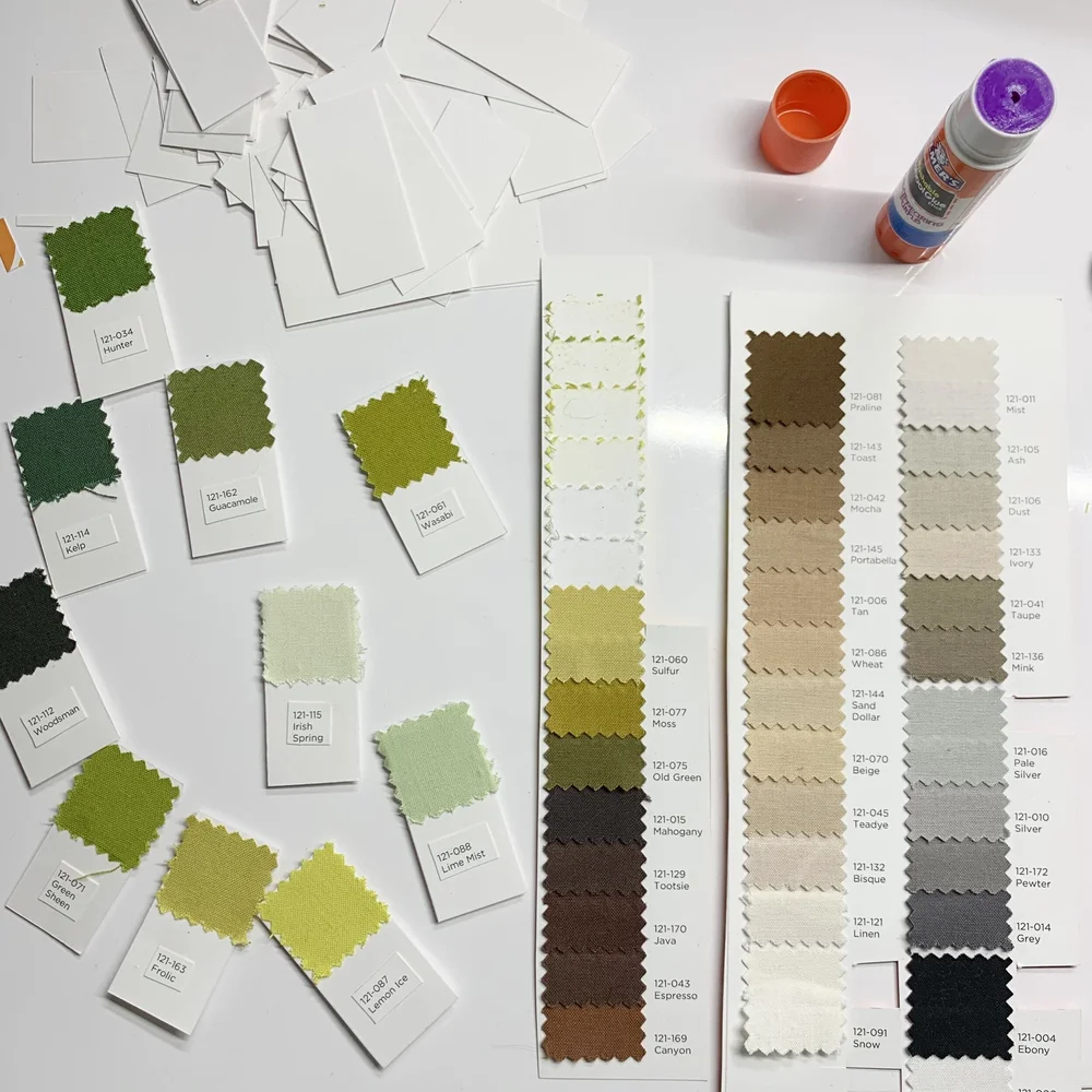 How to Make Fabric Swatch Chips from a Color Card — String & Story