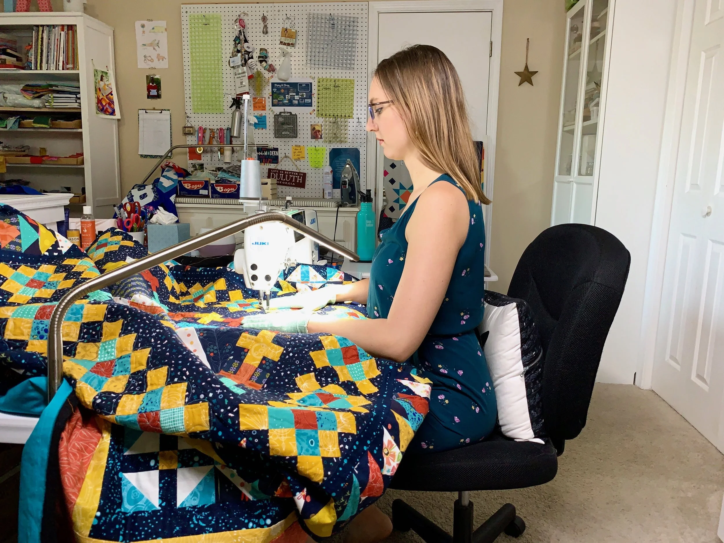Quilting A Large Quilt on A Domestic Machine — String & Story