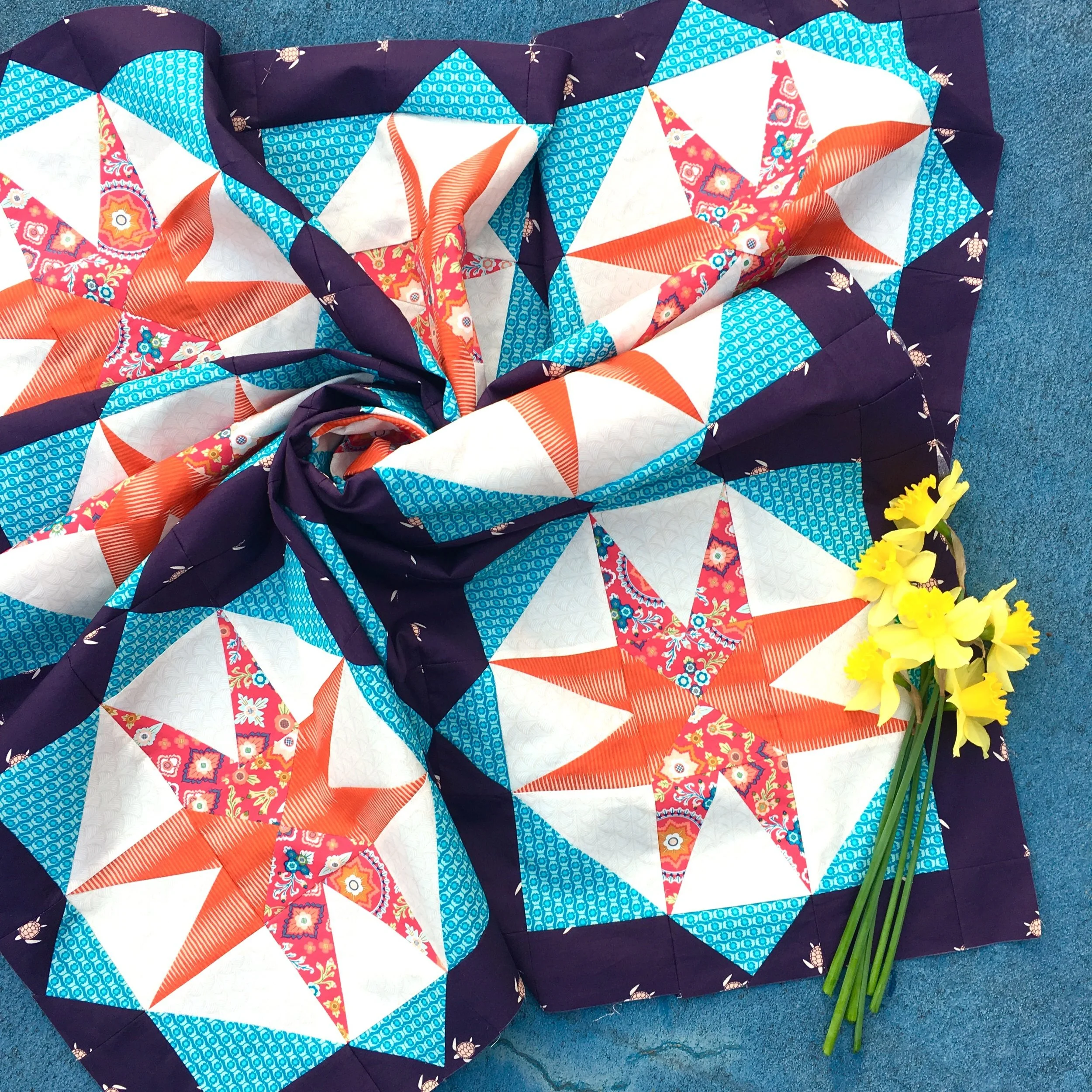 Mister Domestic's Aura Blog Party & The Star Island Quilt Pattern ...