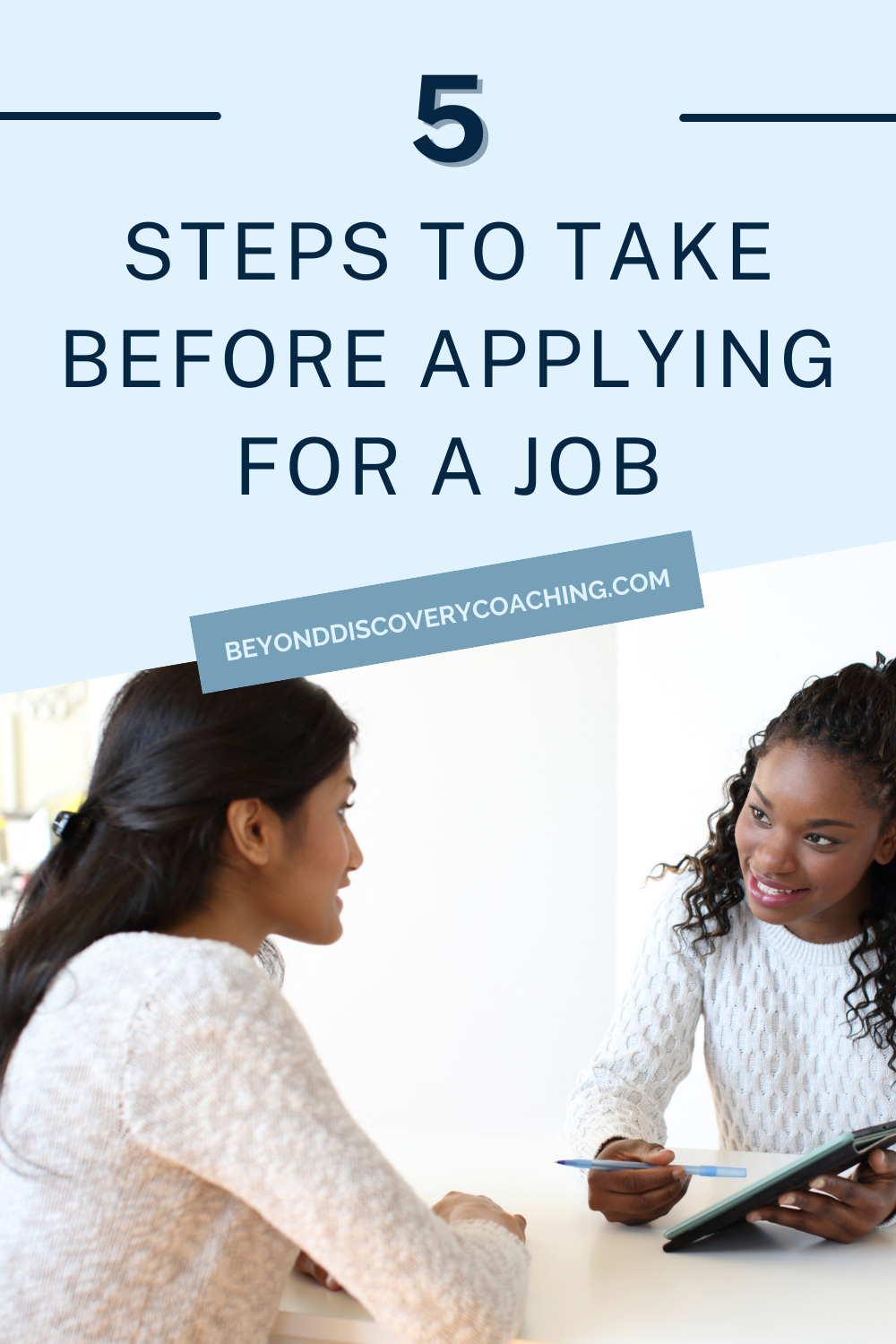 5 Steps To Take Before Applying for a Job — Beyond Discovery Coaching