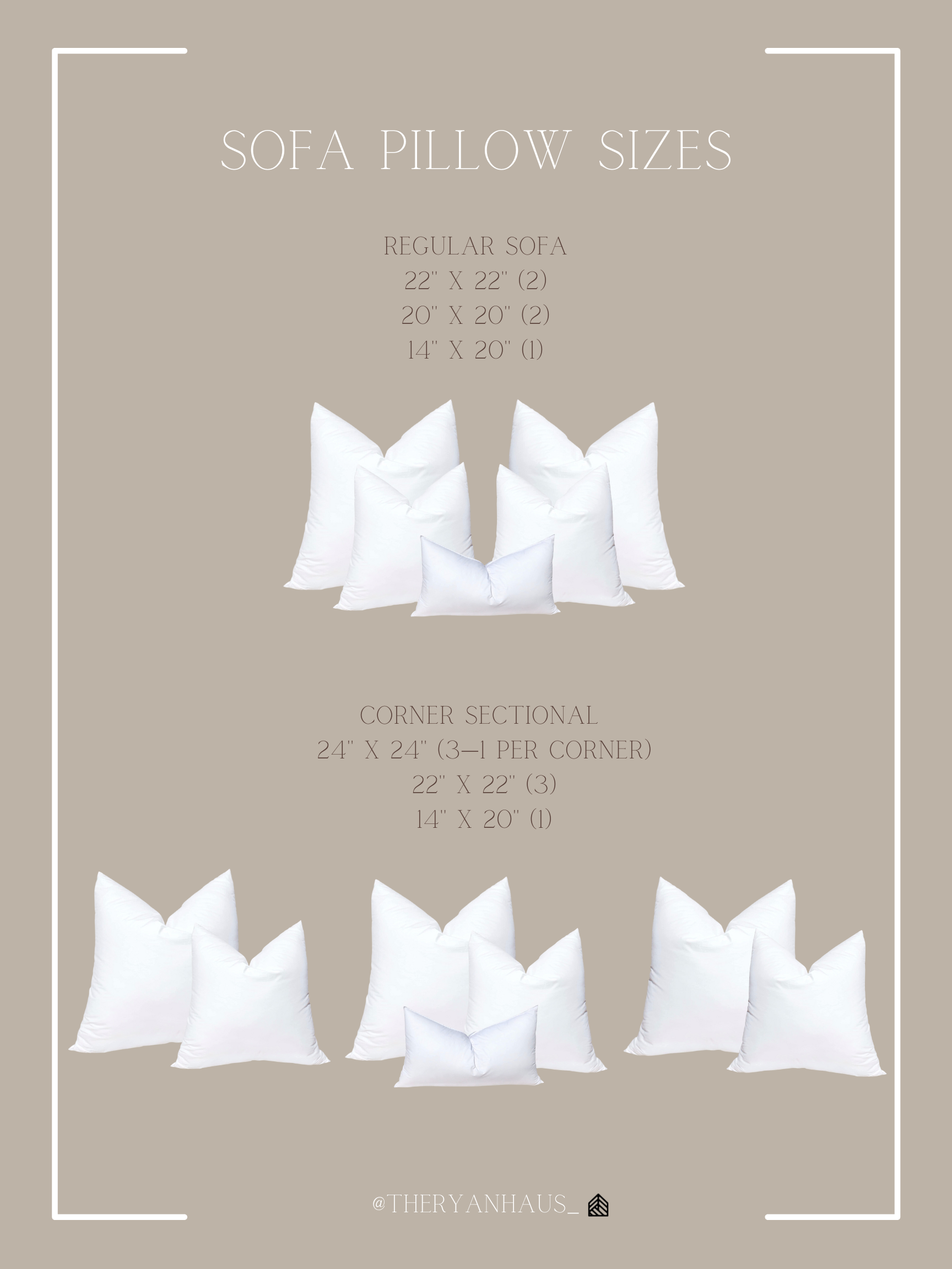 How To: Finding the Right Pillow Size — Ryan Haus Interiors + Design