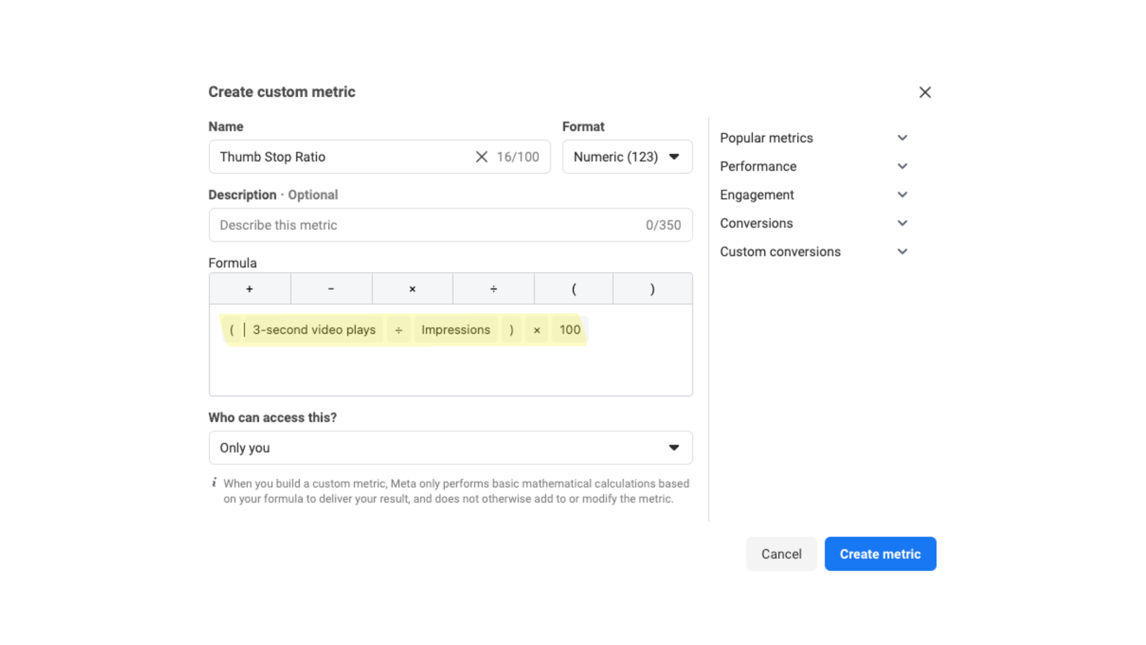 The Power of Custom Metrics | Custom Metrics Facebook Ads — pennock
