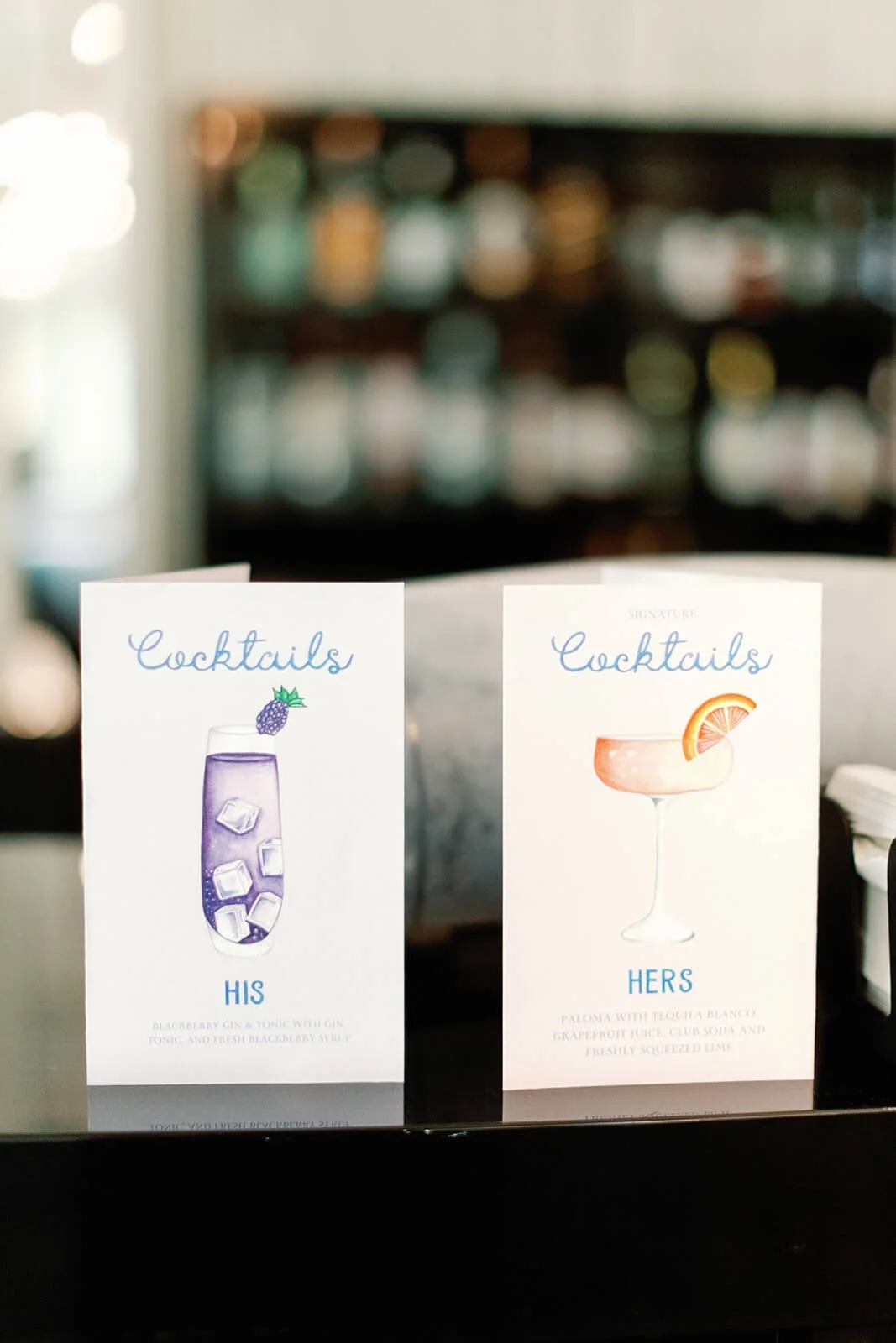 Naming Drinks At Wedding