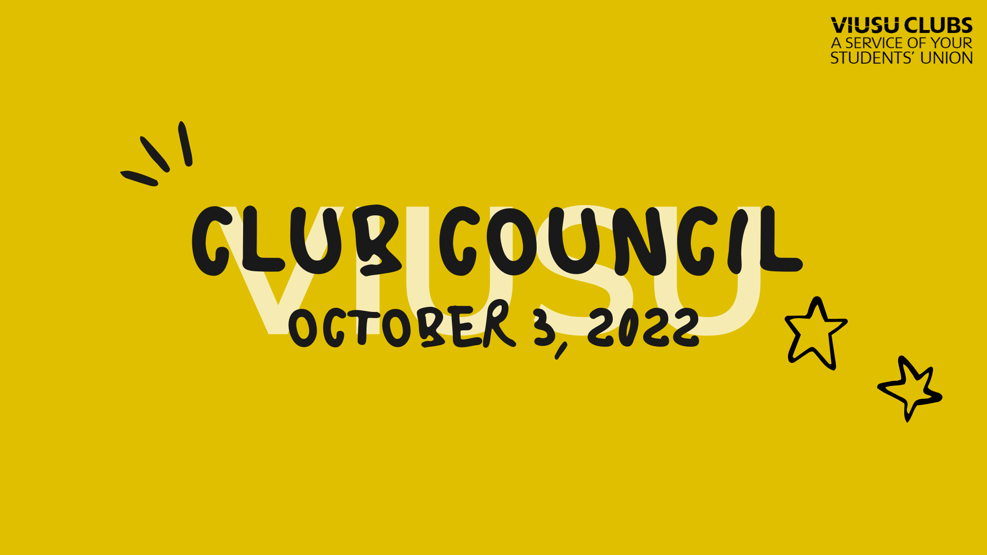 Oct. 3 Club Council Recap — VIU Students' Union
