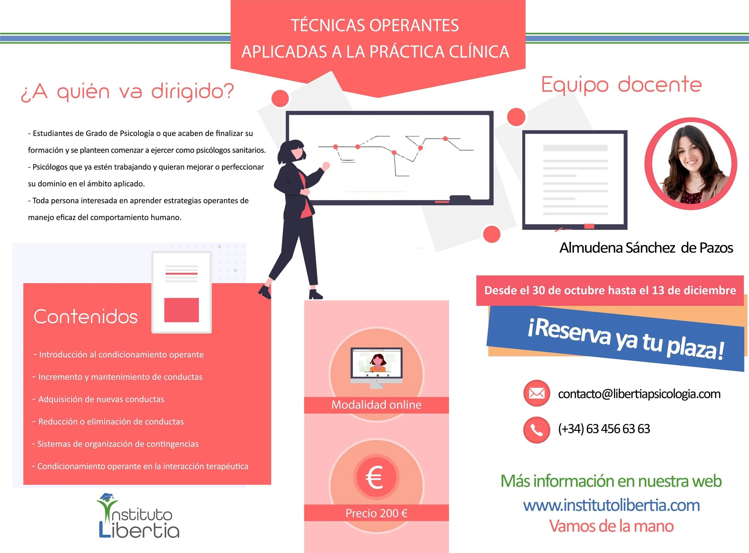 Técnicas operantes aplicadas a la práctica clínica — Instituto Libertia