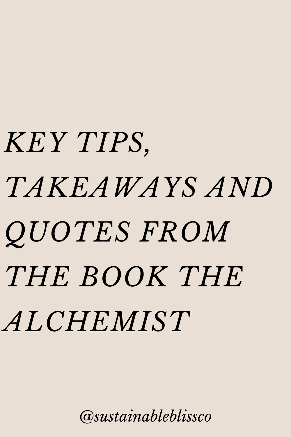 Alchemist Book Quotes