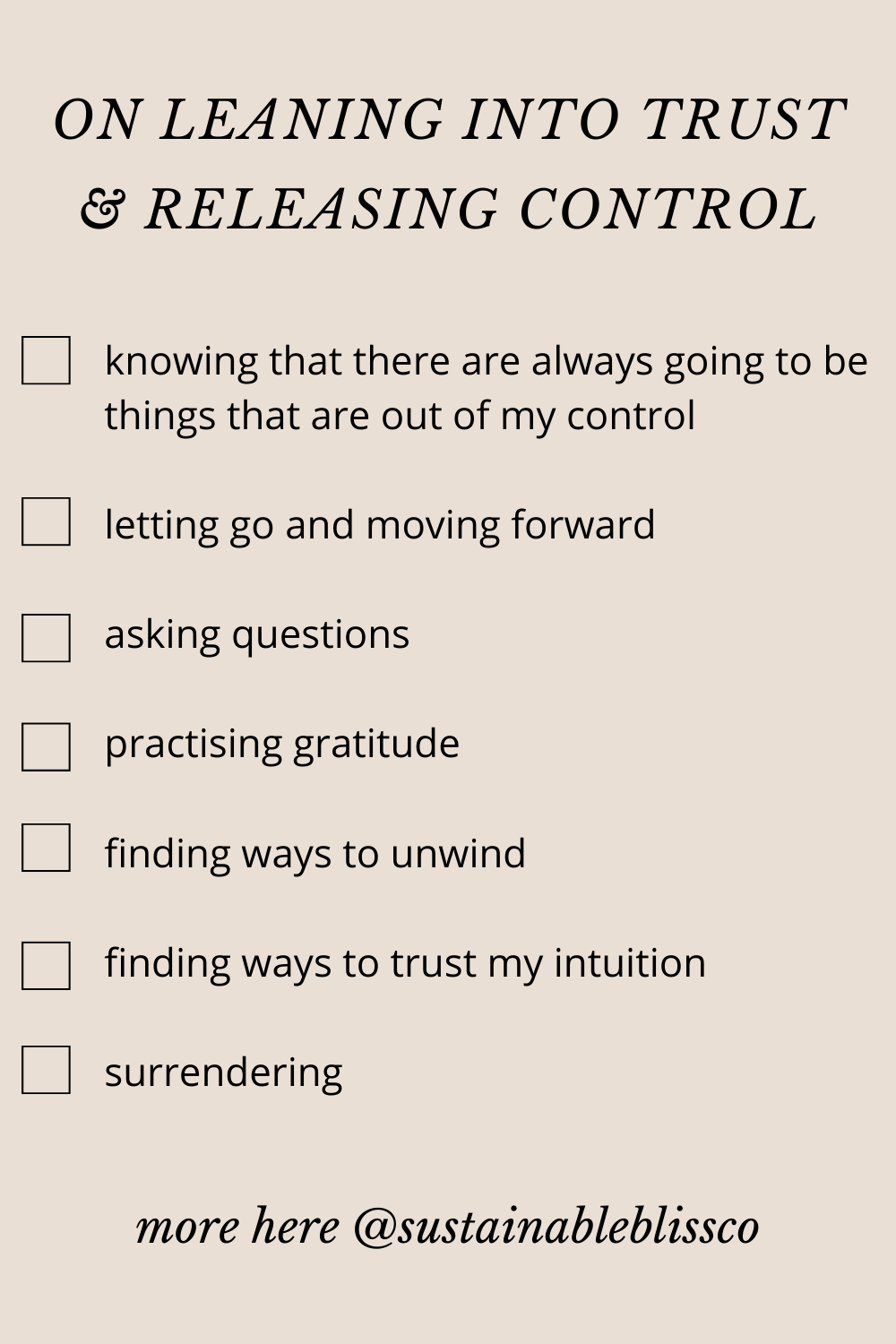 How to Lean Into Trust; Releasing Control and Expectations ...