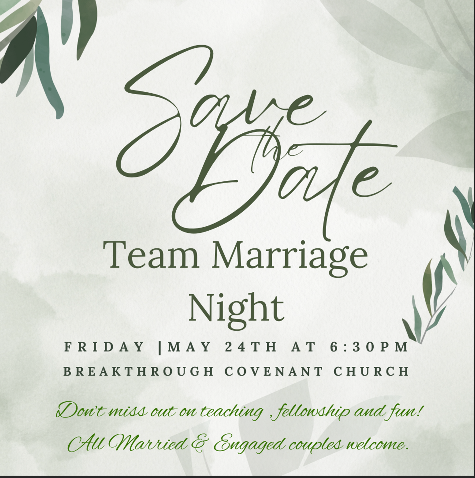 Upcoming Events — Breakthrough Covenant Church