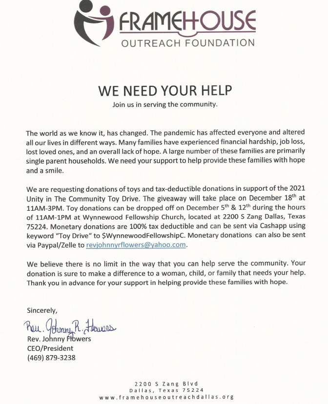 Donate — Frame House Foundation