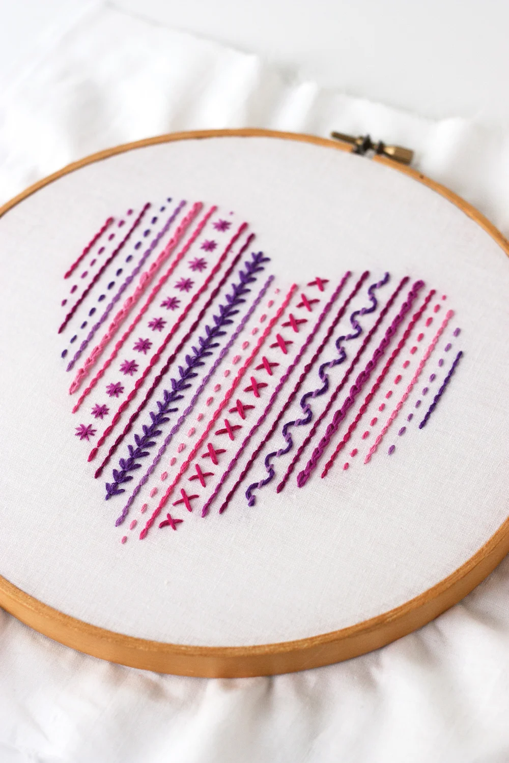 Hearts With Stitches Design