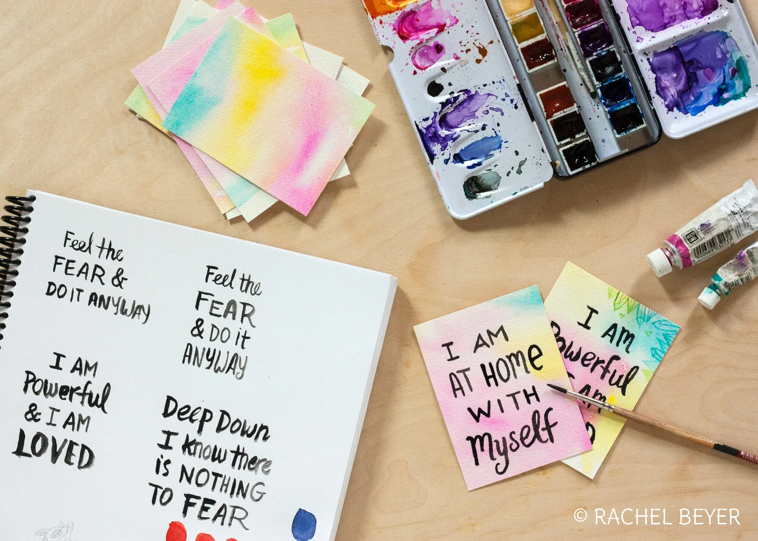 Watercolor Affirmation Cards | Inspire Positivity Today — Rachel Beyer ...