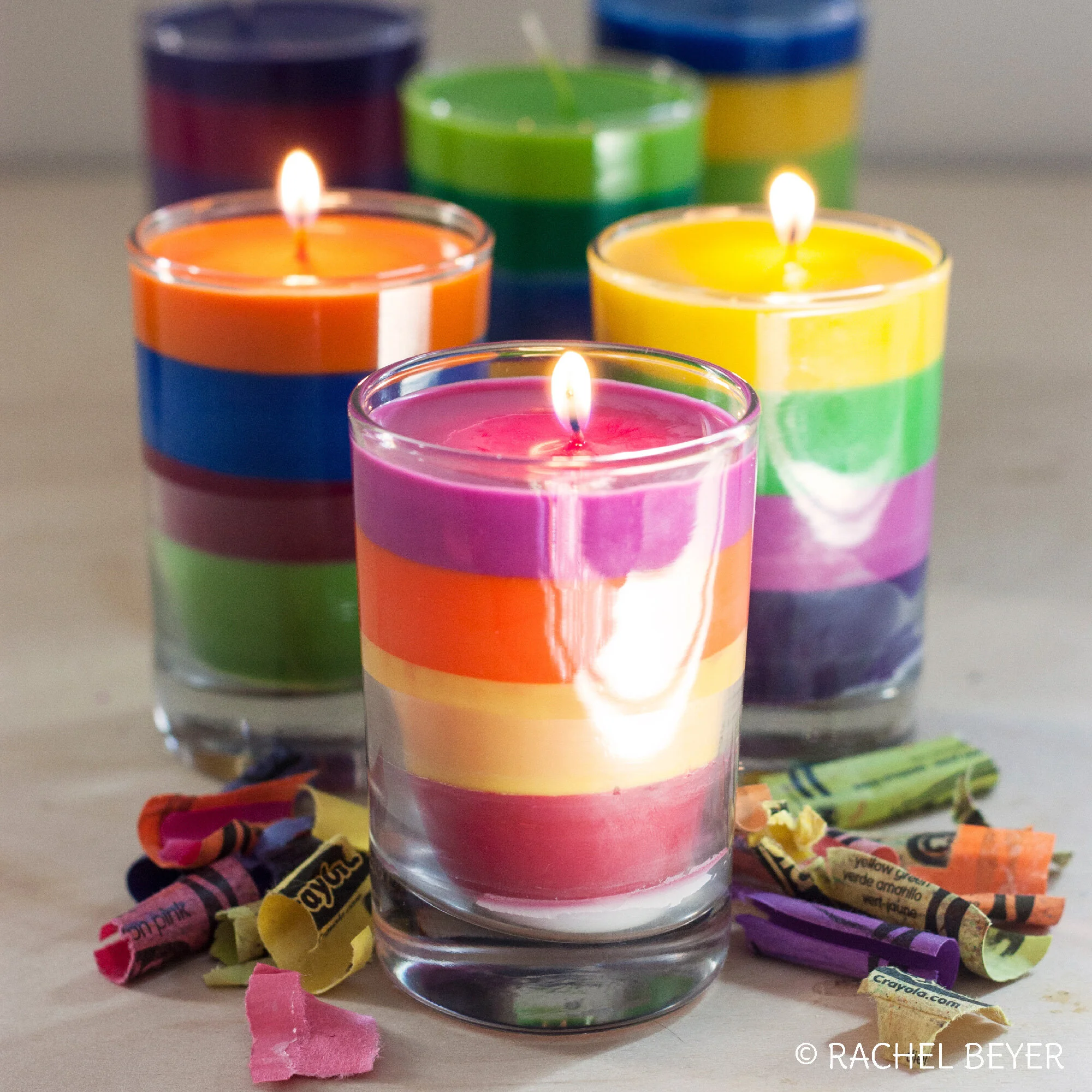 Crayon Candles | Create Vibrant Candles - FREE DIY Project — Rachel ...