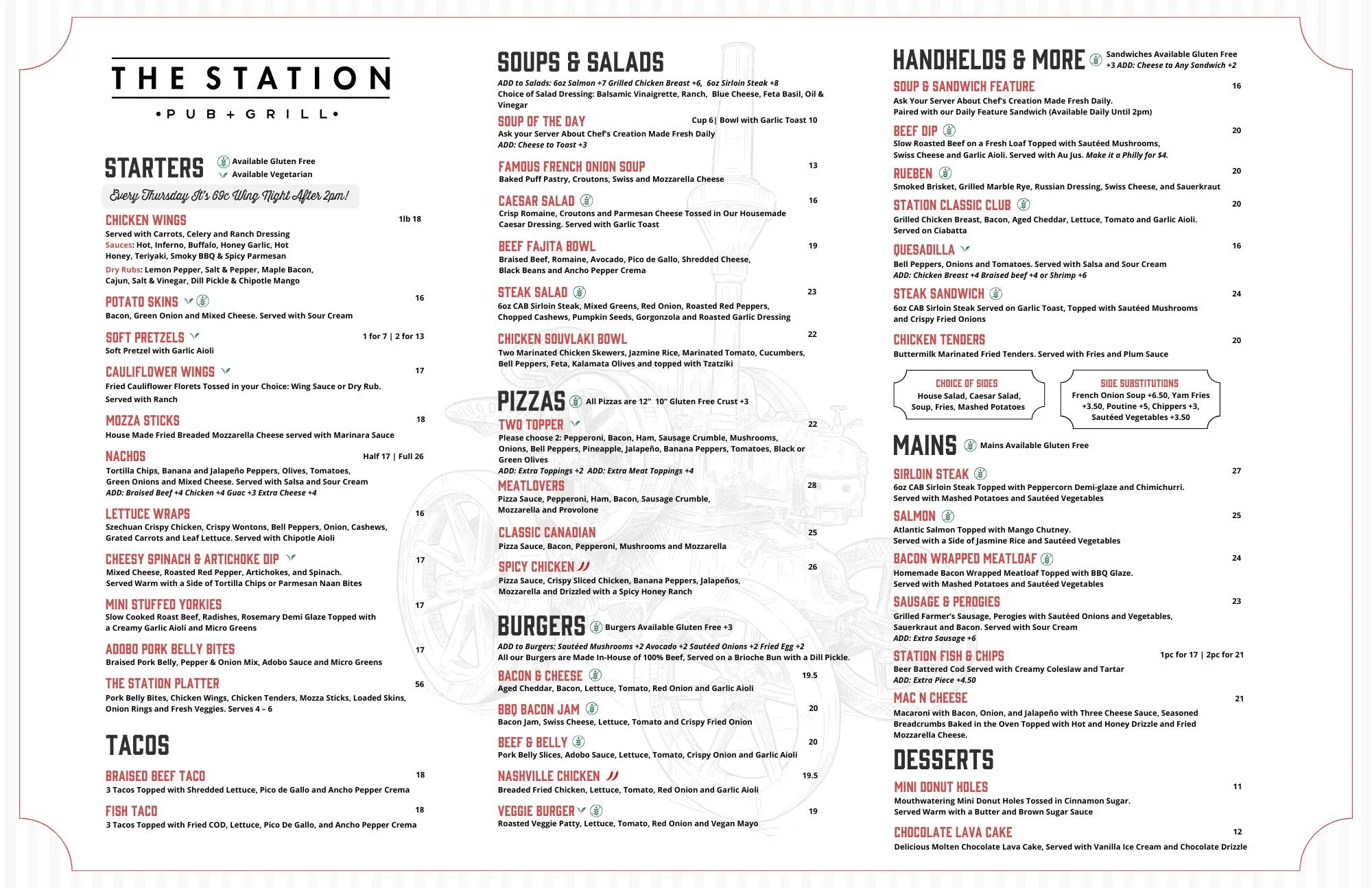 Menus — The Station Pub Calgary