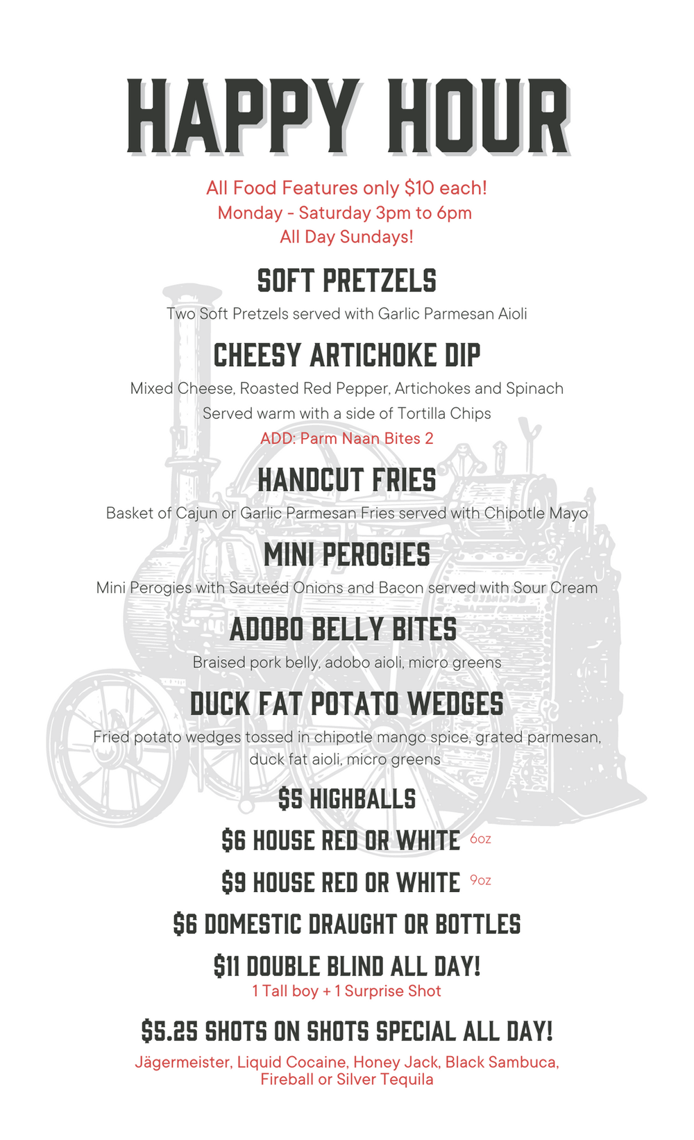 Menus — The Station Pub Calgary