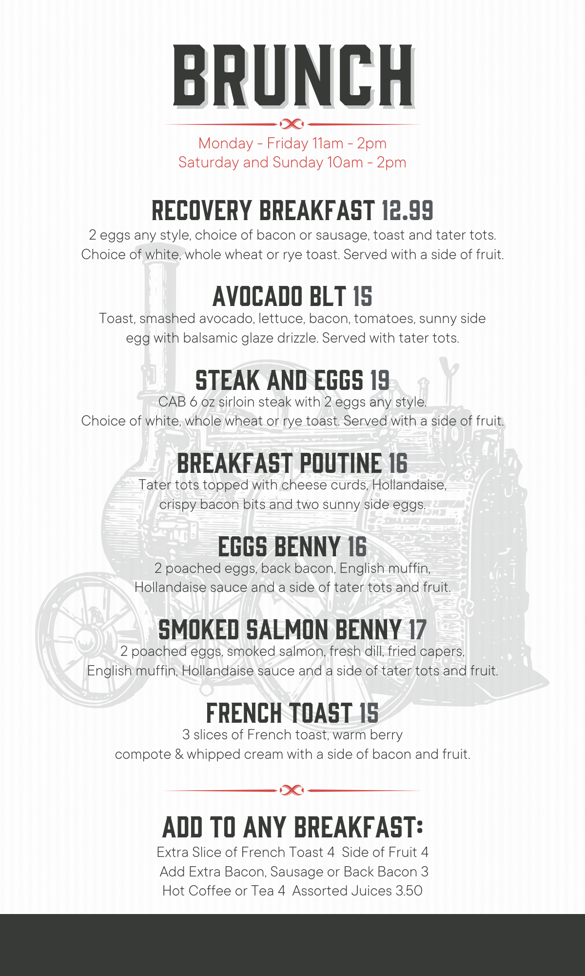 Menus — The Station Pub Calgary