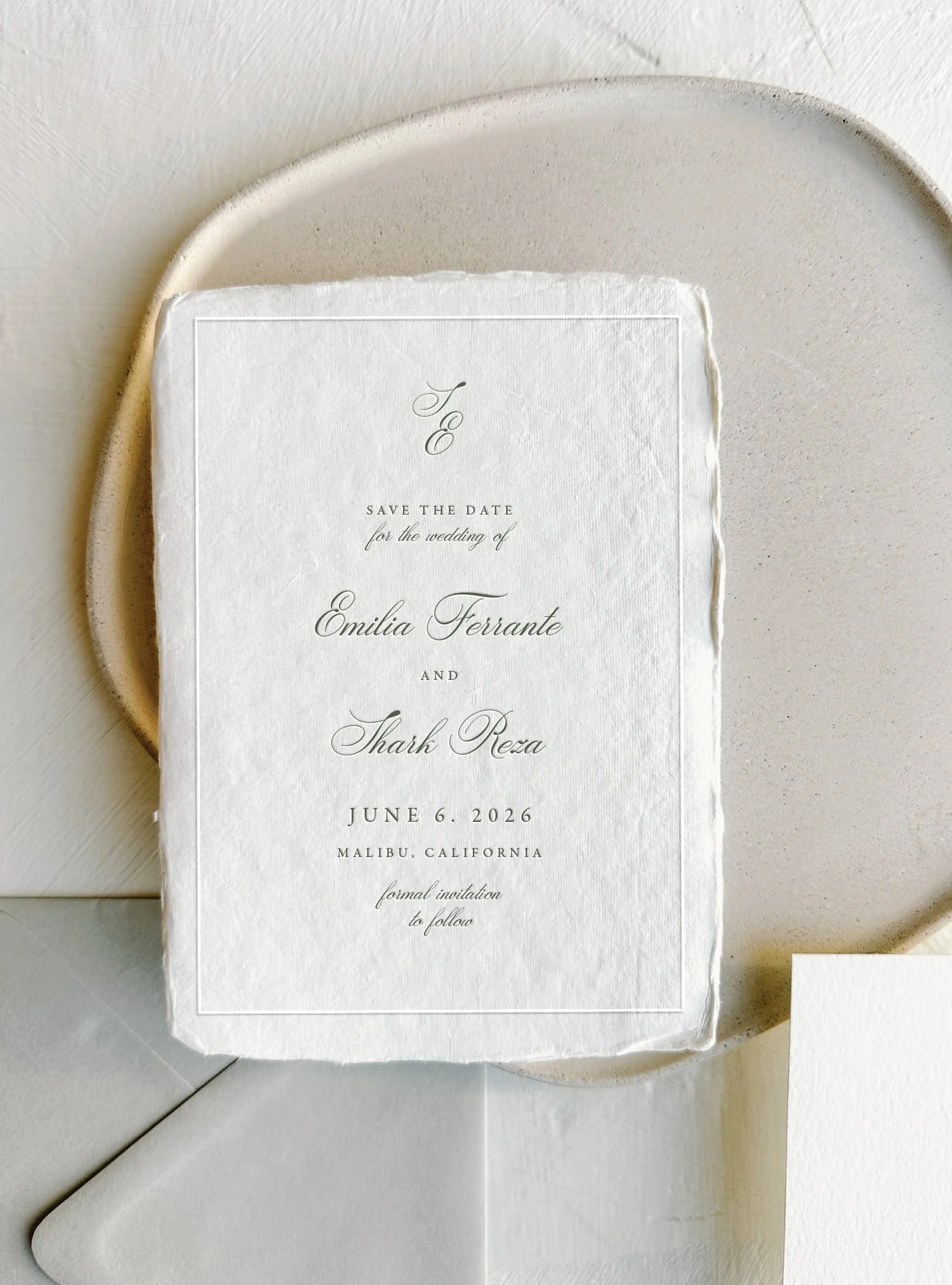Semi-Custom Save the Dates — paper cliché