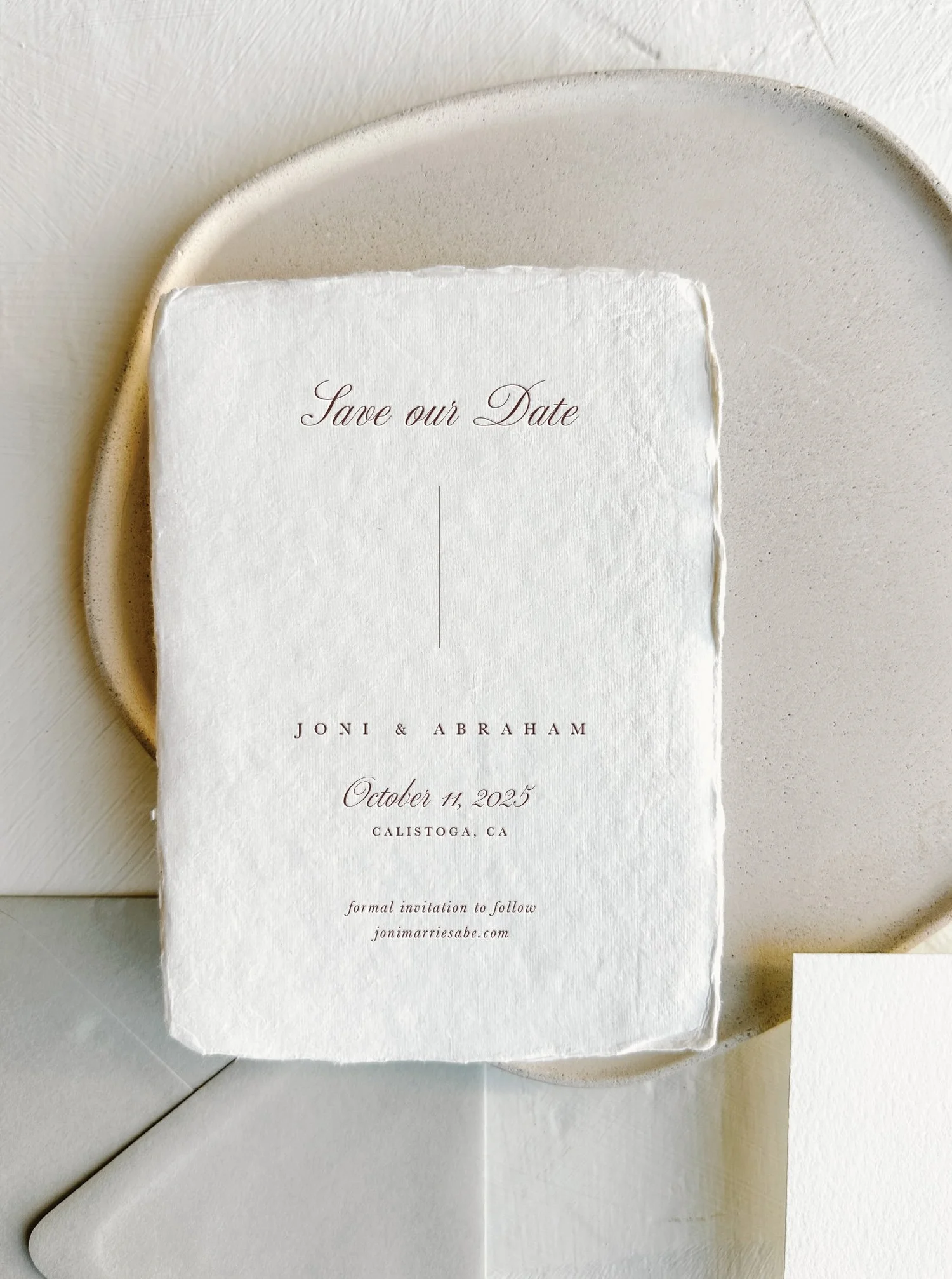 Semi-Custom Save the Dates — paper cliché