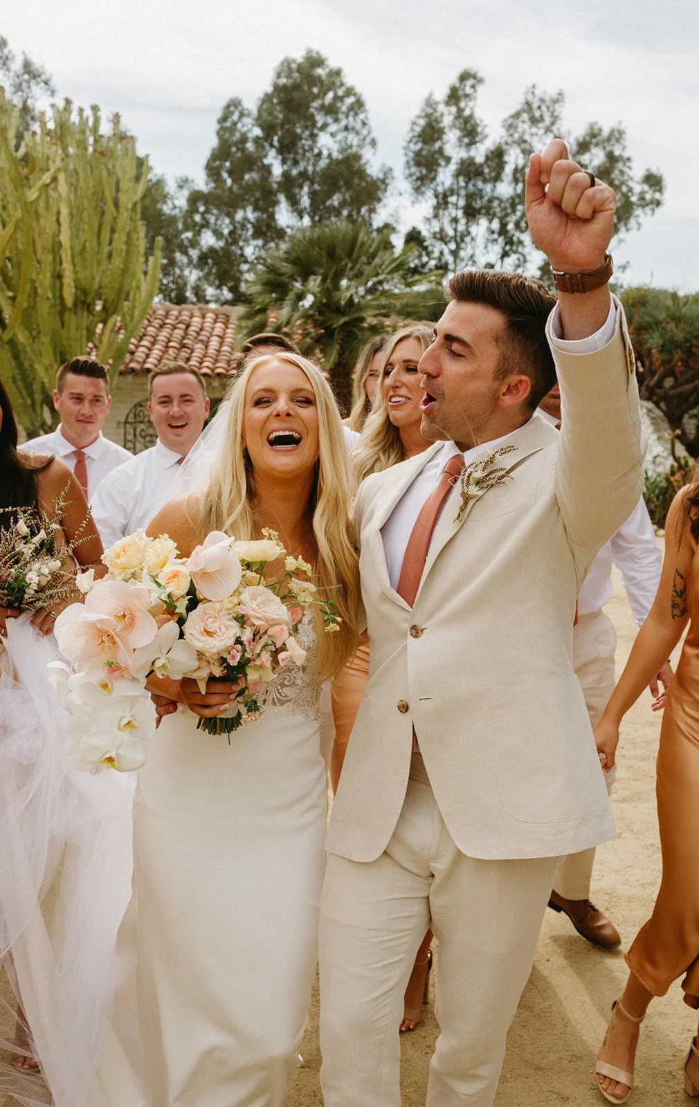 Chelsea + Nick's Vibrant Garden Wedding at Leo Carillo Ranch — paper cliché